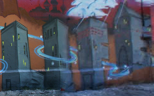 Mural of Memory - Graffiti "Memories Give Life" - Kalendarium - Teatr NN